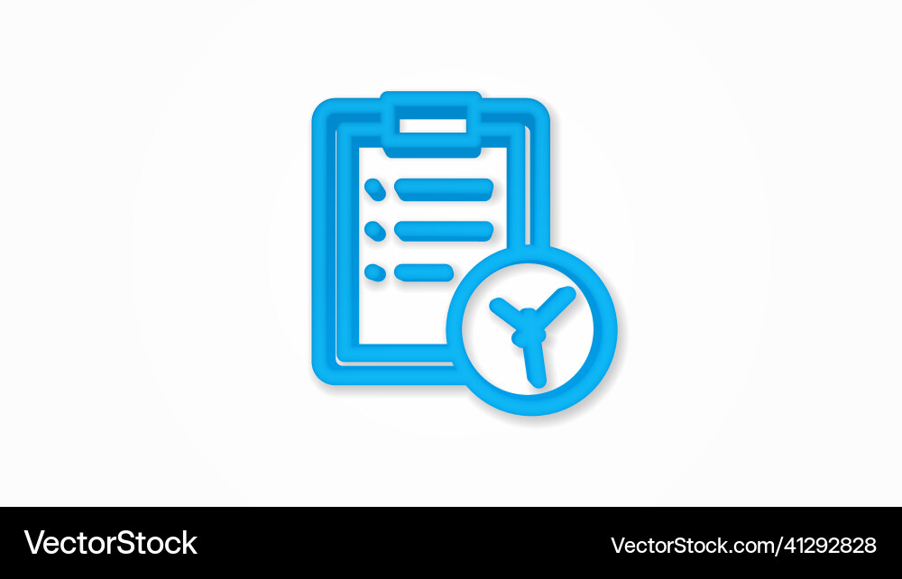 Clipboard and watch time management control Vector Image