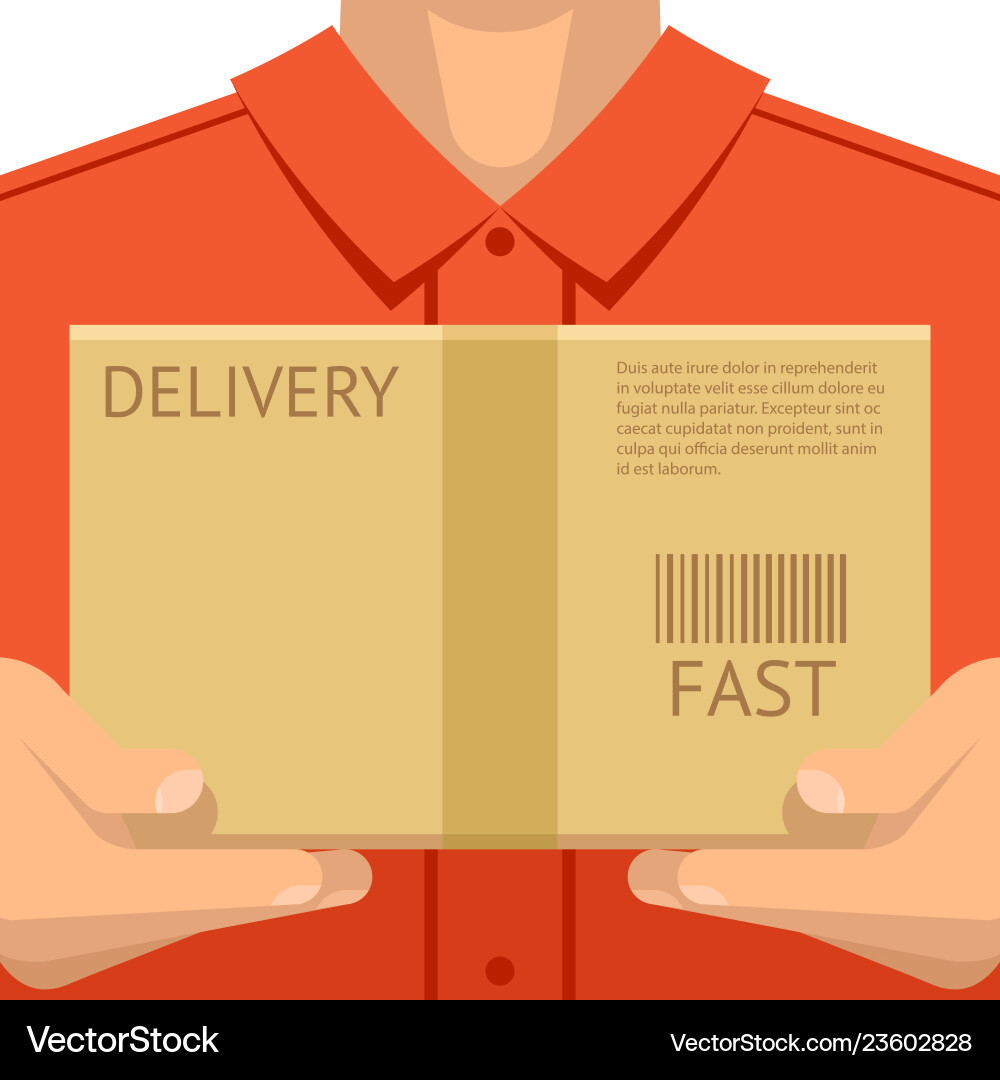 Delivery Package Hands Royalty Free Vector Image