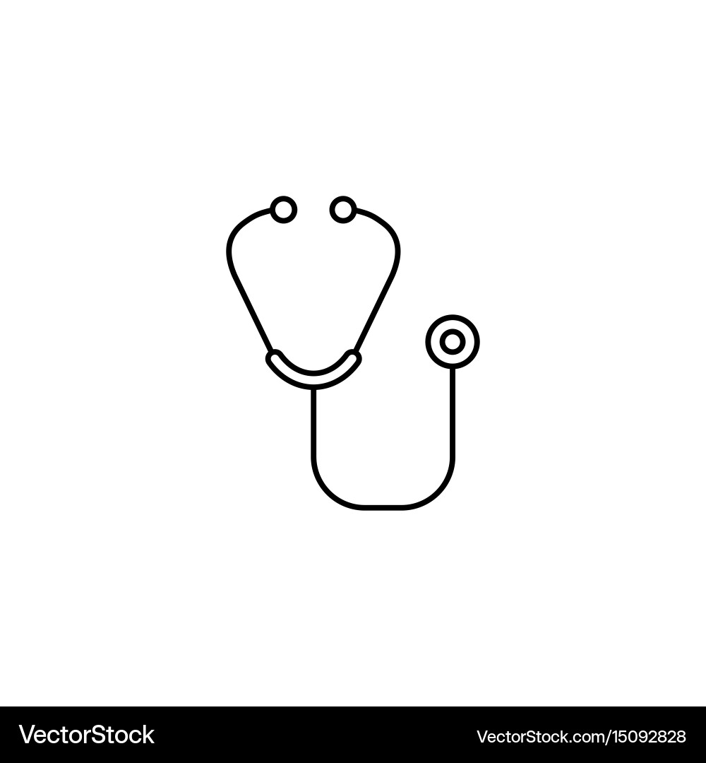 Stethoscope line icon element of medical Vector Image