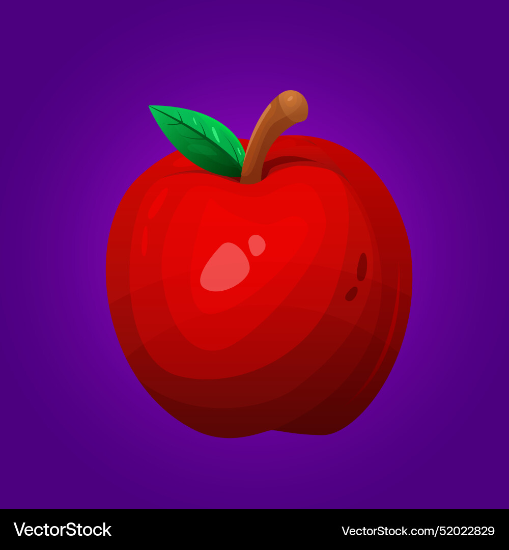 Apple fruit with gradient color Royalty Free Vector Image