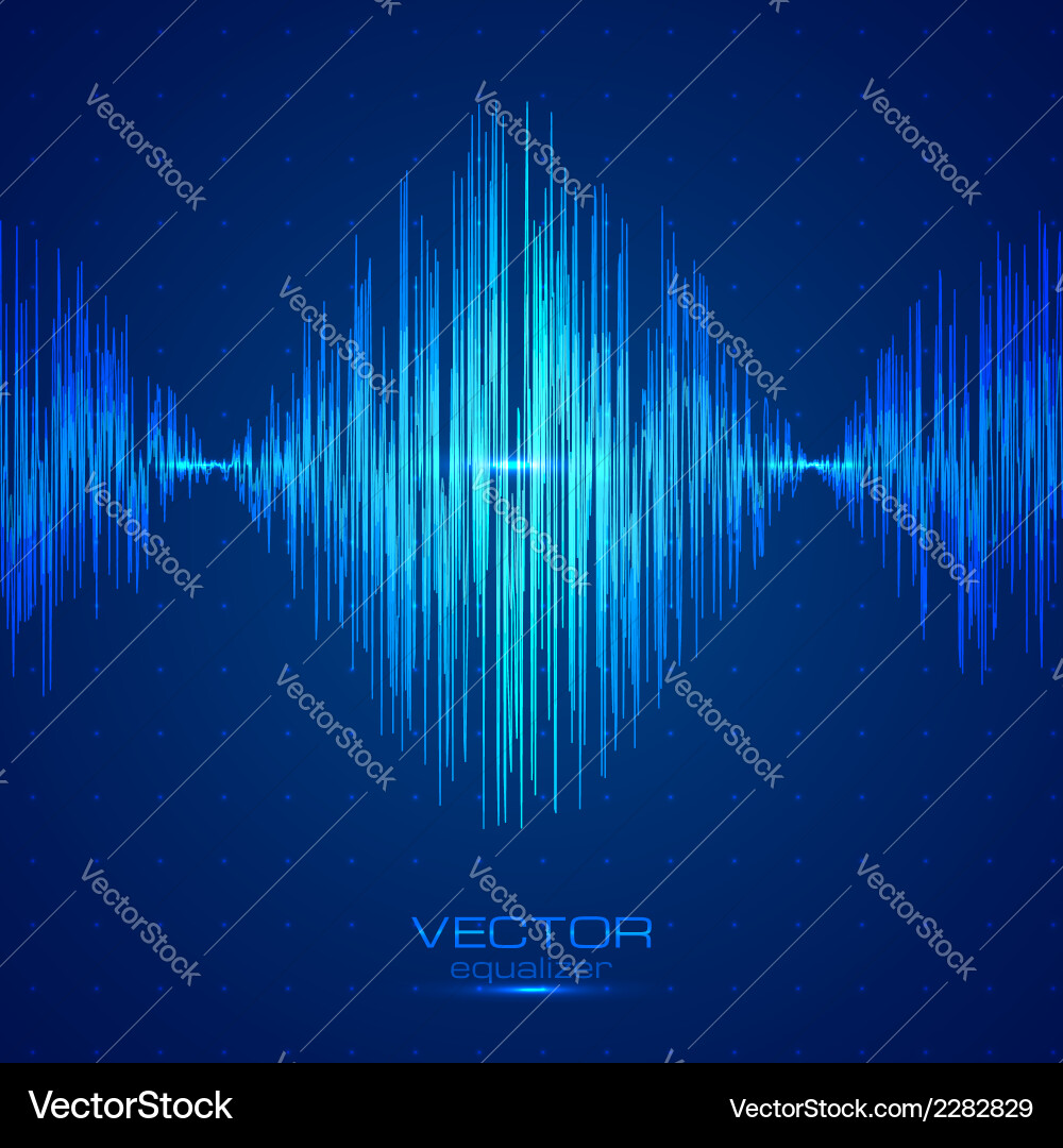 Blue equalizer Royalty Free Vector Image - VectorStock