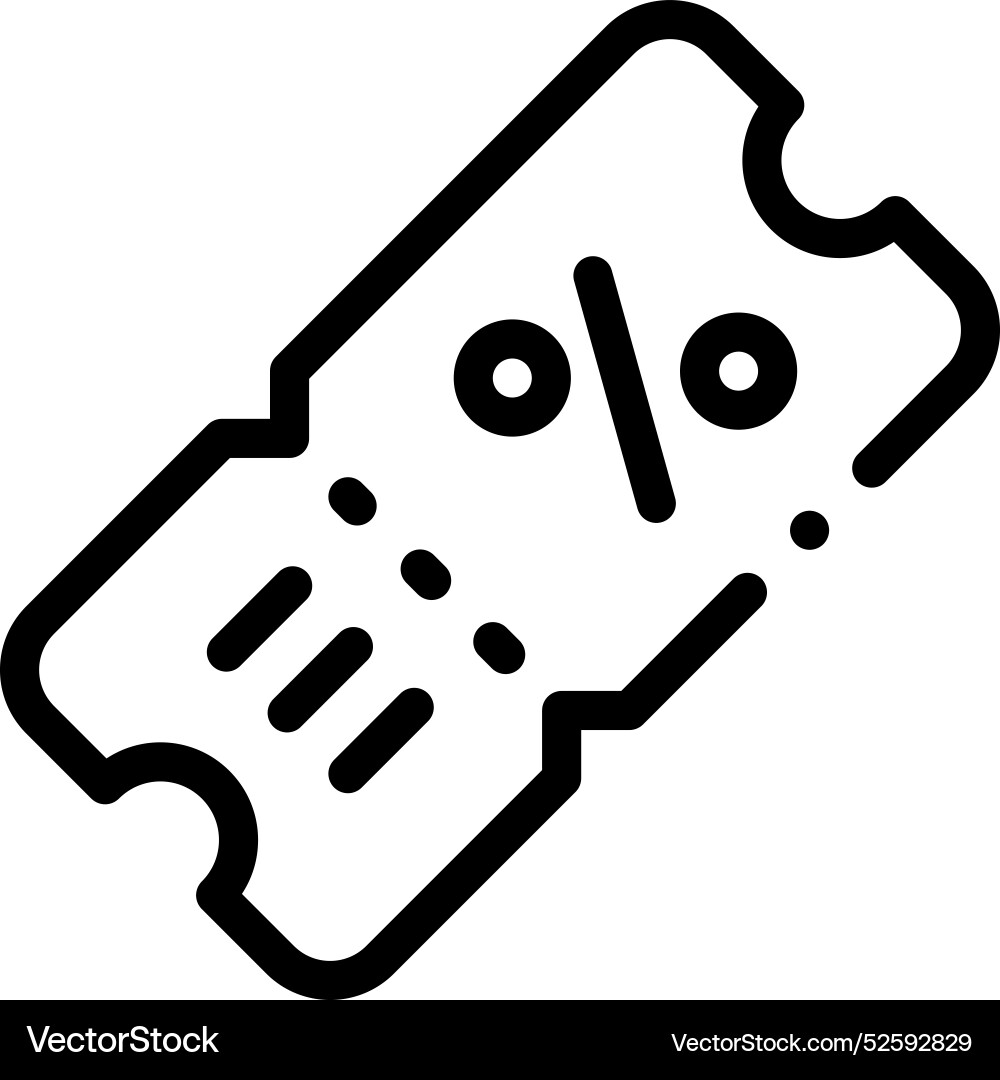 Coupons icon thin linear style design isolated Vector Image