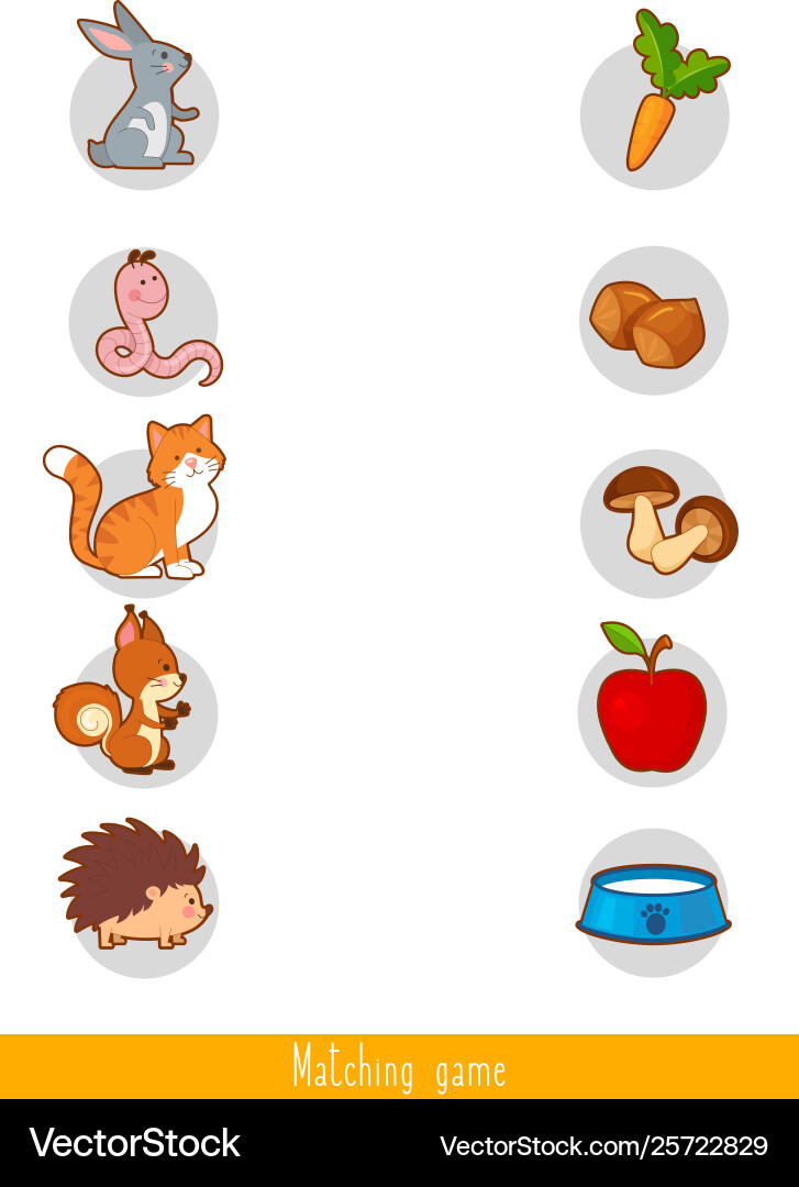 Educational children game matching for kids Vector Image