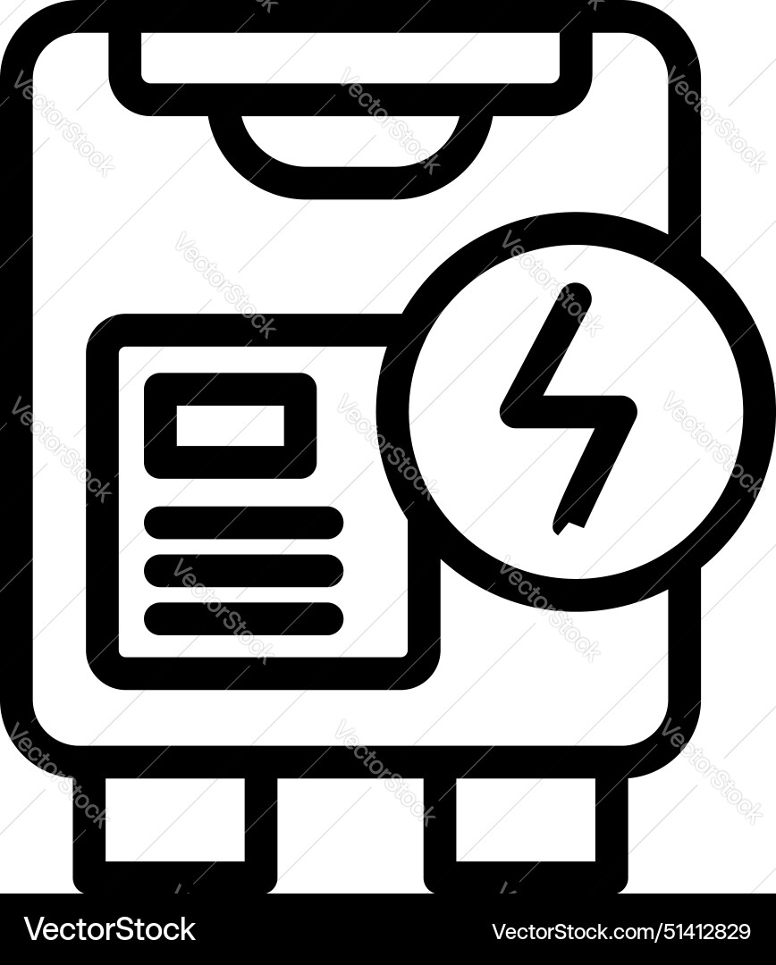 Electric vehicle charging station icon Royalty Free Vector