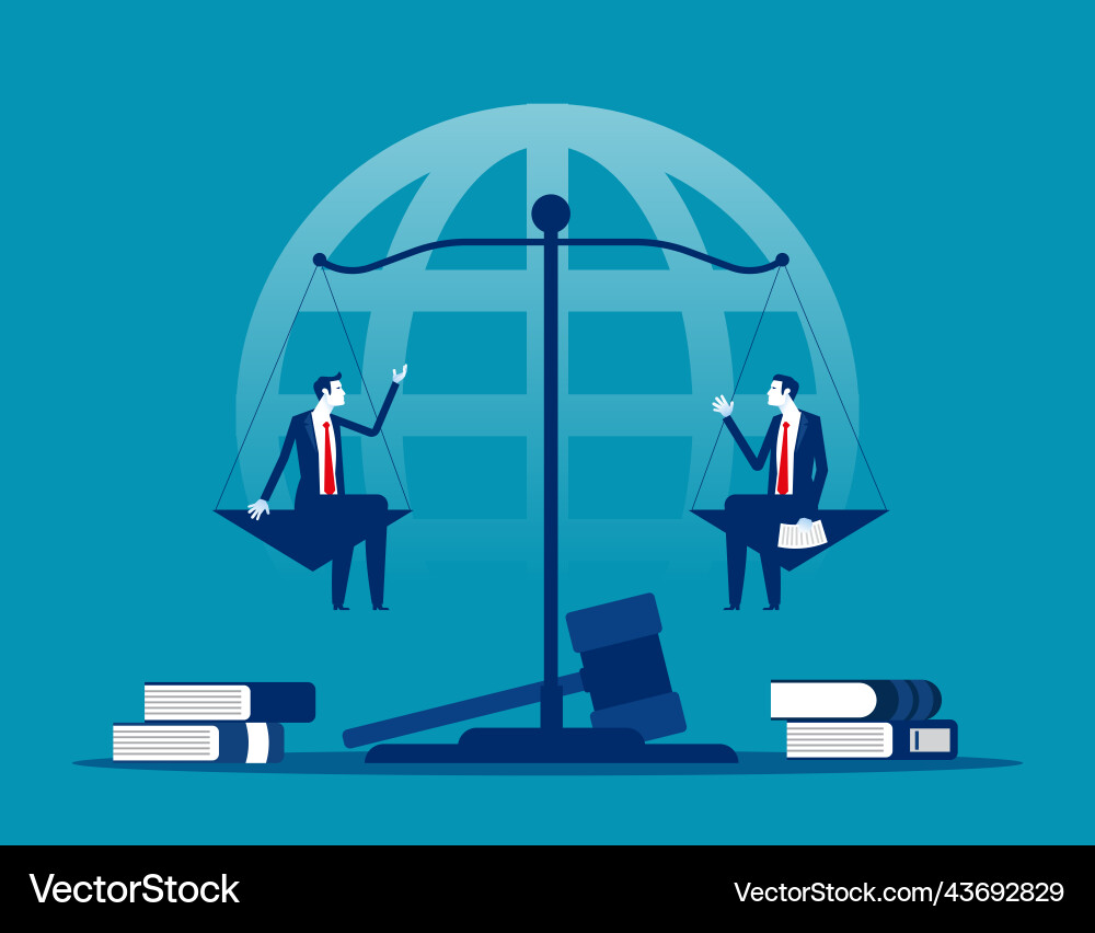 Equality and freedom measurement with person Vector Image