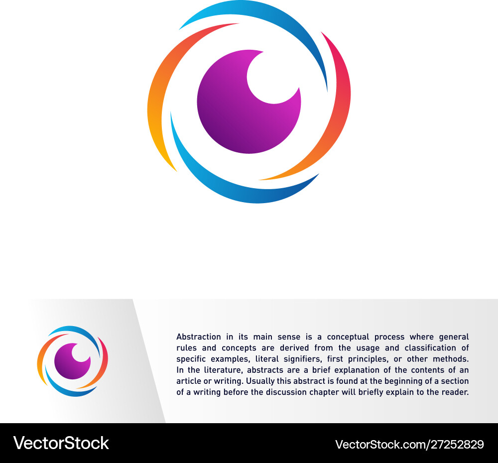 Eye logo design template spiral vision vortex Vector Image