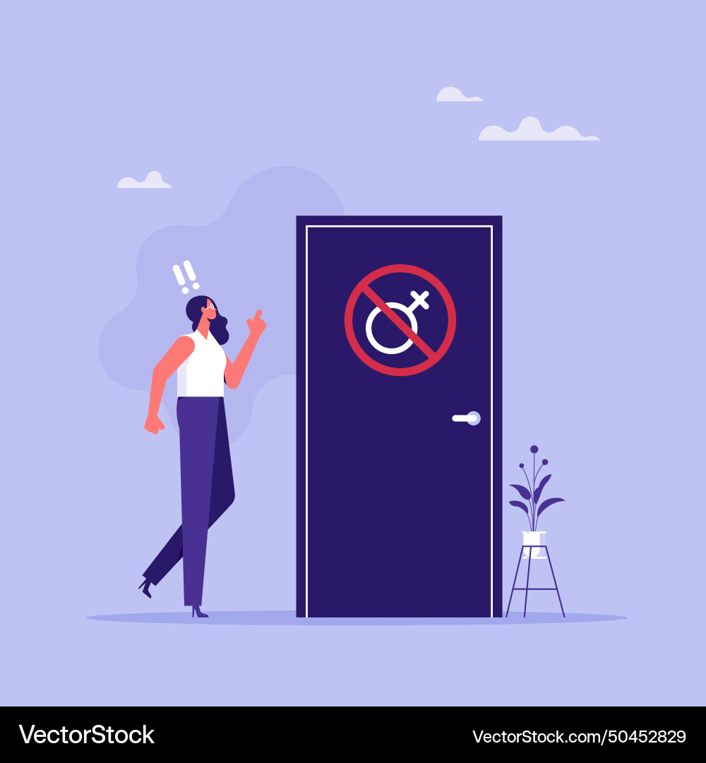 Gender inequality concept Royalty Free Vector Image