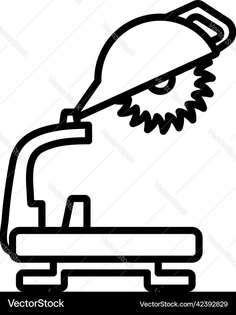 Icon of circular end saw Royalty Free Vector Image