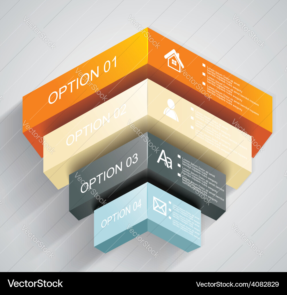 Option or number banners template graphic Vector Image