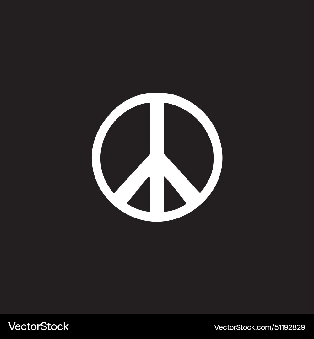Peace - minimalist and flat logo Royalty Free Vector Image