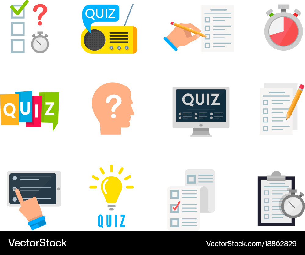 Quiz game icon Royalty Free Vector Image - VectorStock
