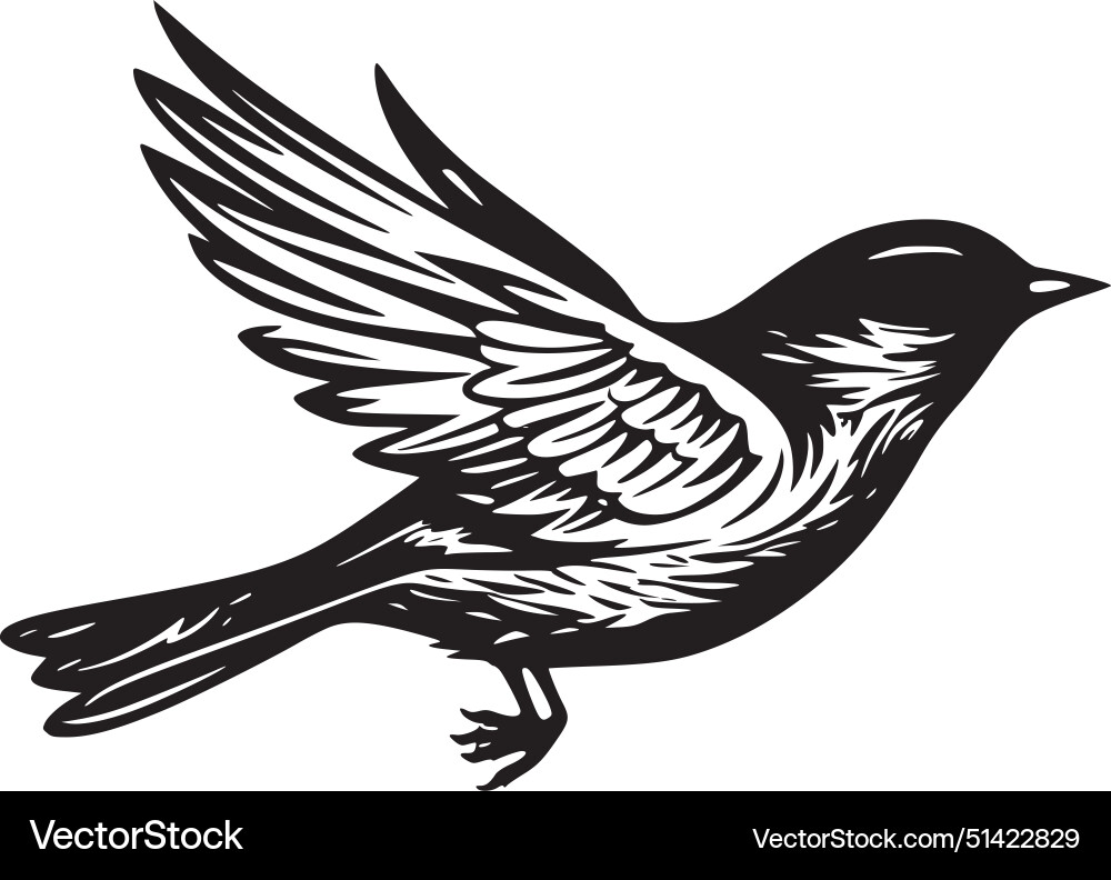 Sparrow - minimalist and simple silhouette Vector Image