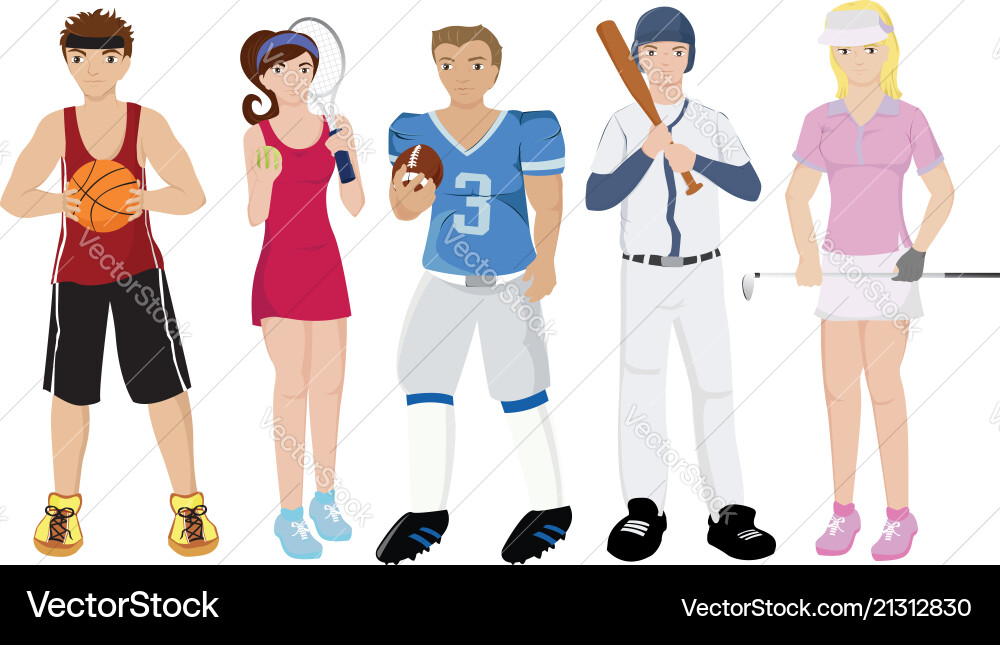 Athletes Royalty Free Vector Image - VectorStock