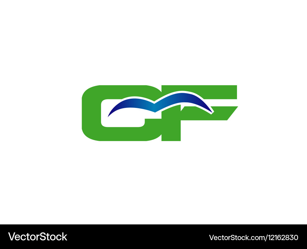 Cf company linked letter logo Royalty Free Vector Image
