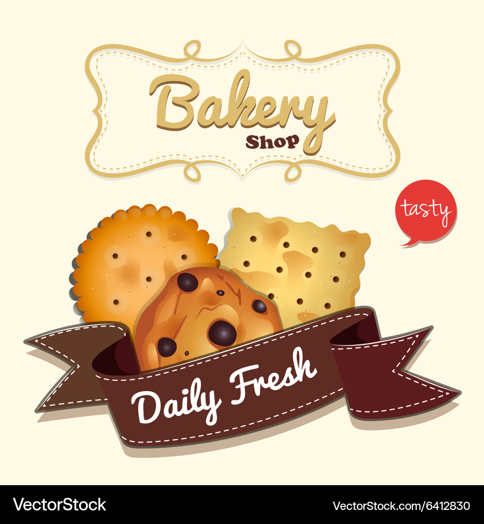 Cookie Logo Concept Royalty Free Vector Image - VectorStock