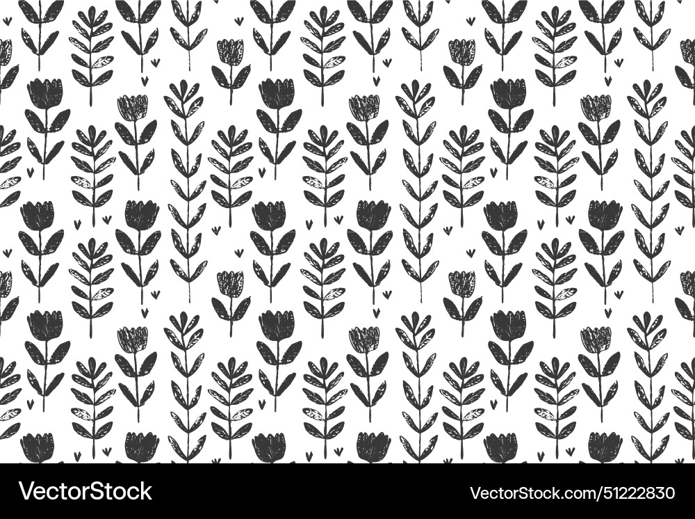 Floral trendy seamless print pattern Royalty Free Vector