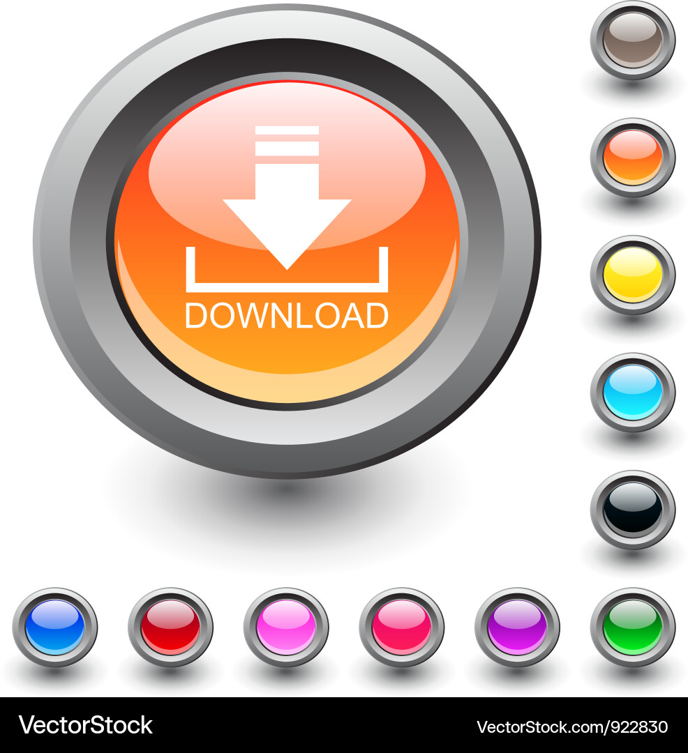 Modern Download Button Royalty Free Vector Image
