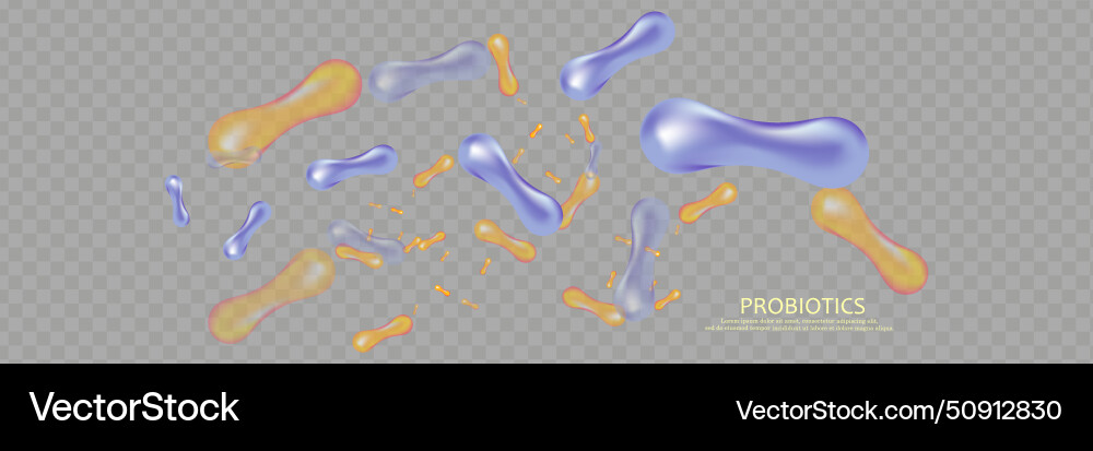 Probiotics bacteria biology Royalty Free Vector Image