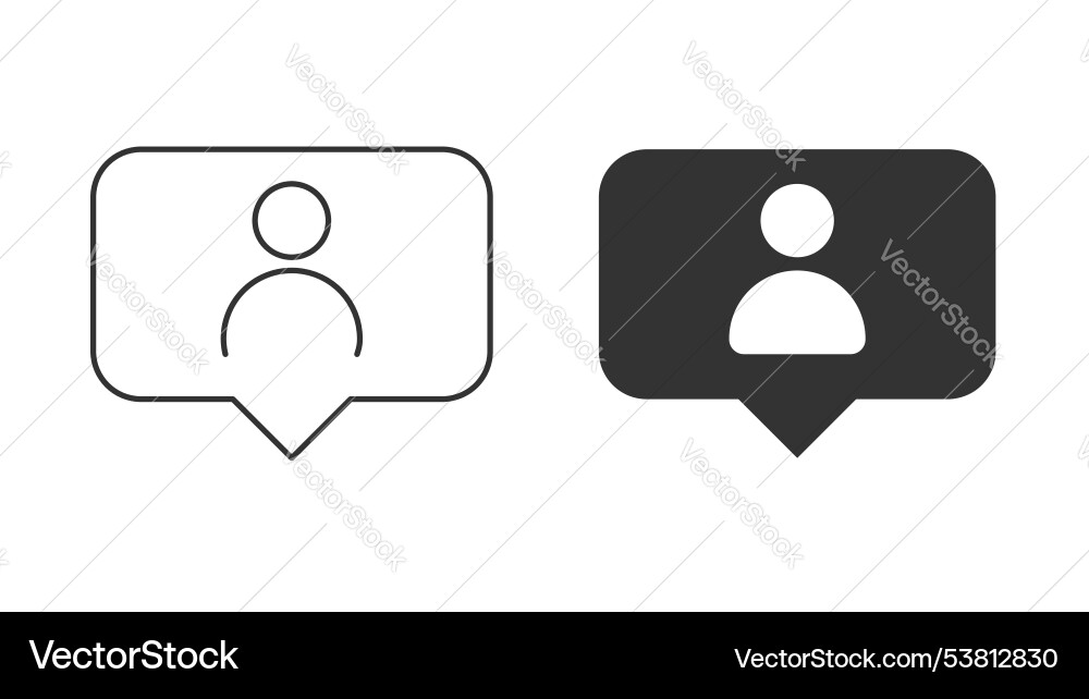 Profile icon with stroke and silhouette shapes Vector Image