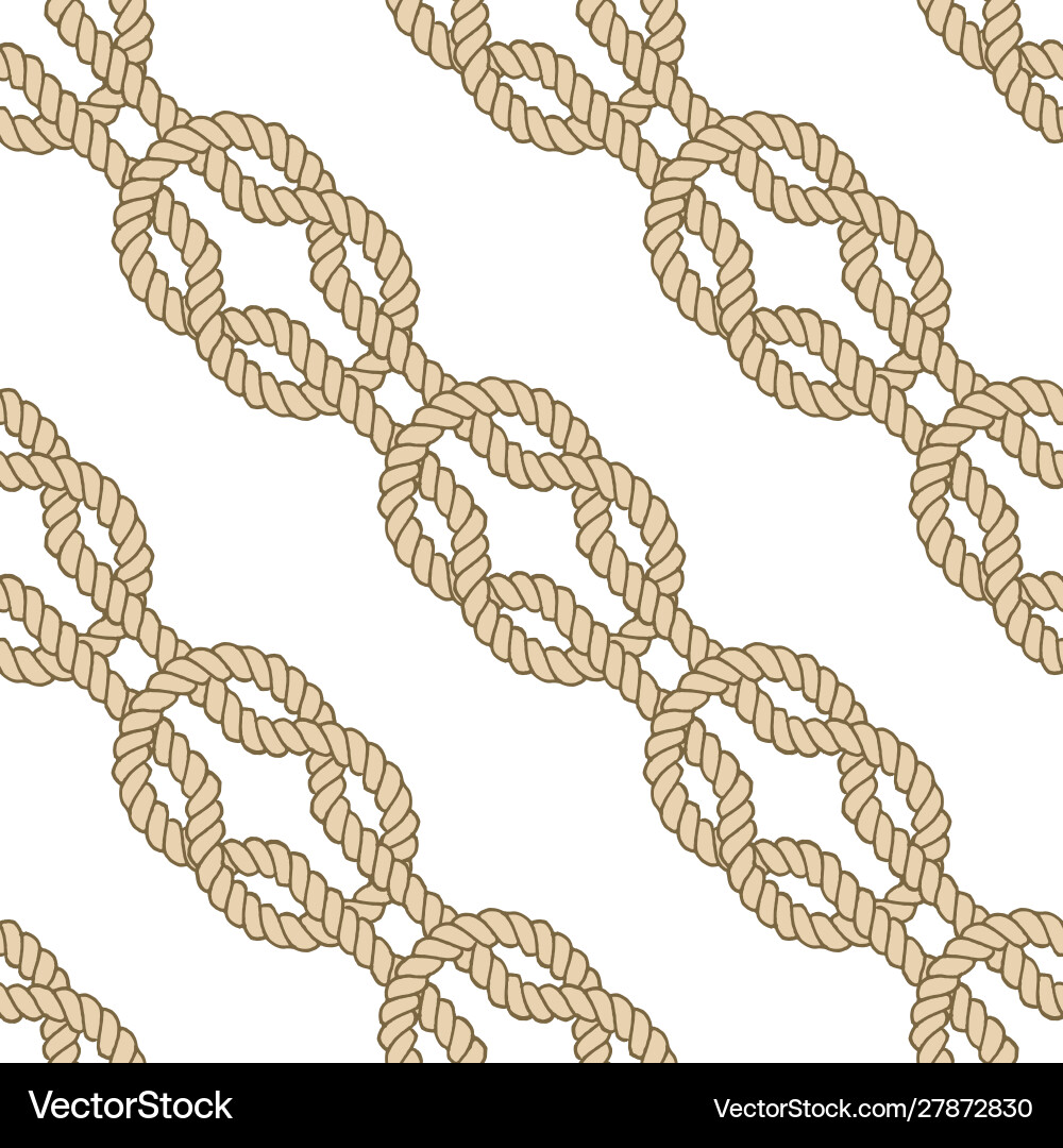 Seamless nautical rope pattern square knot Vector Image