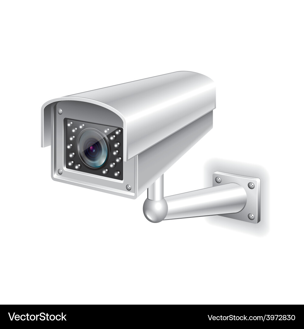 Surveillance camera isolated Royalty Free Vector Image