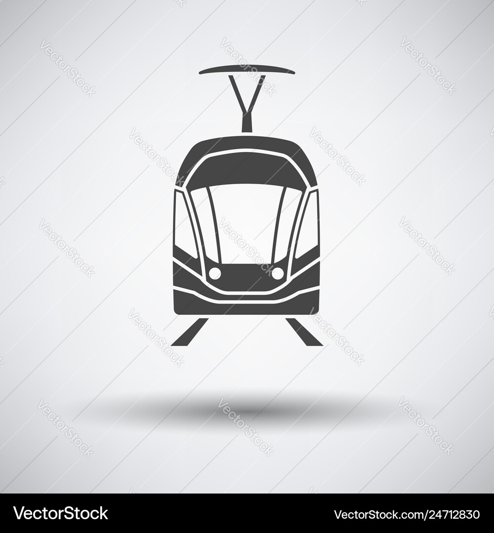 Tram icon front view Royalty Free Vector Image