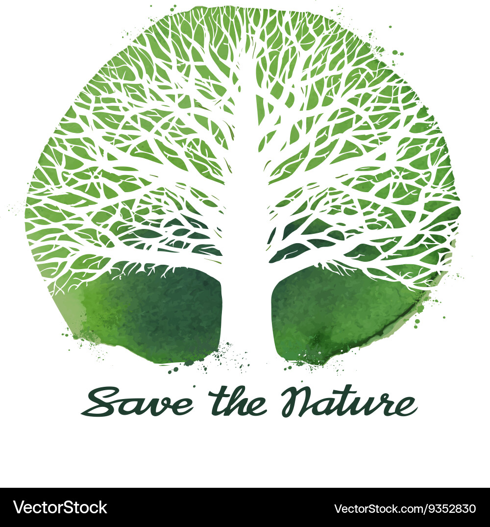 Tree logo ecology nature symbol Royalty Free Vector Image