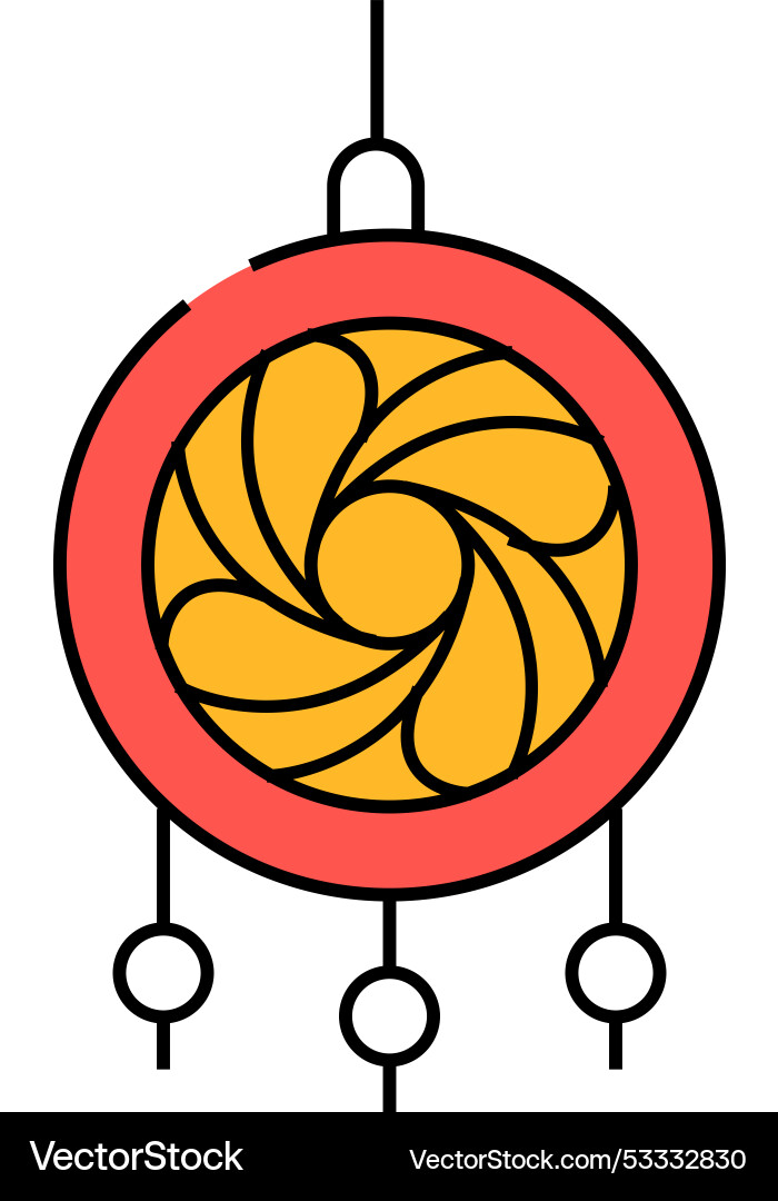 Weaving amulet icon color Royalty Free Vector Image