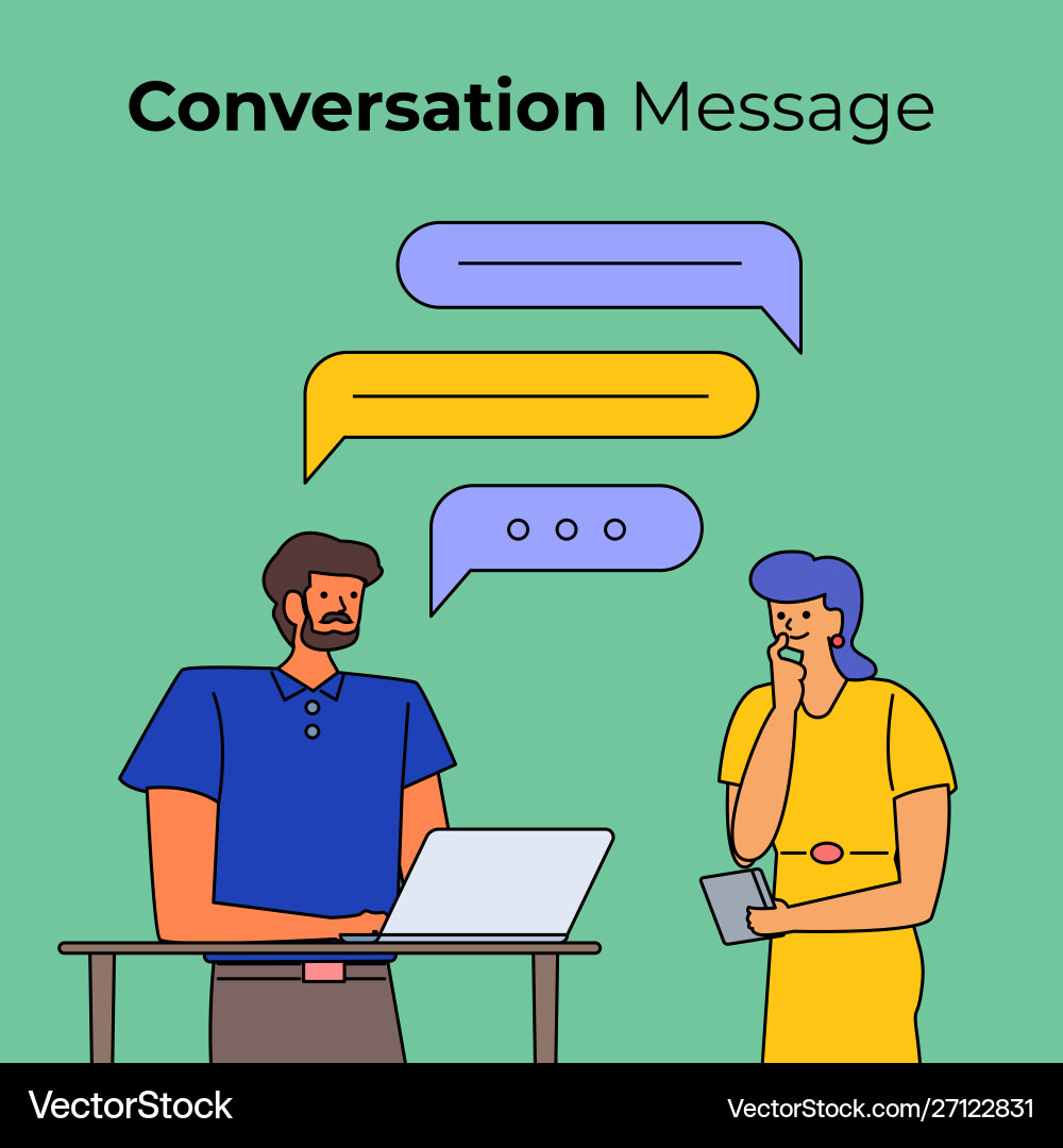 Conversation message people Royalty Free Vector Image
