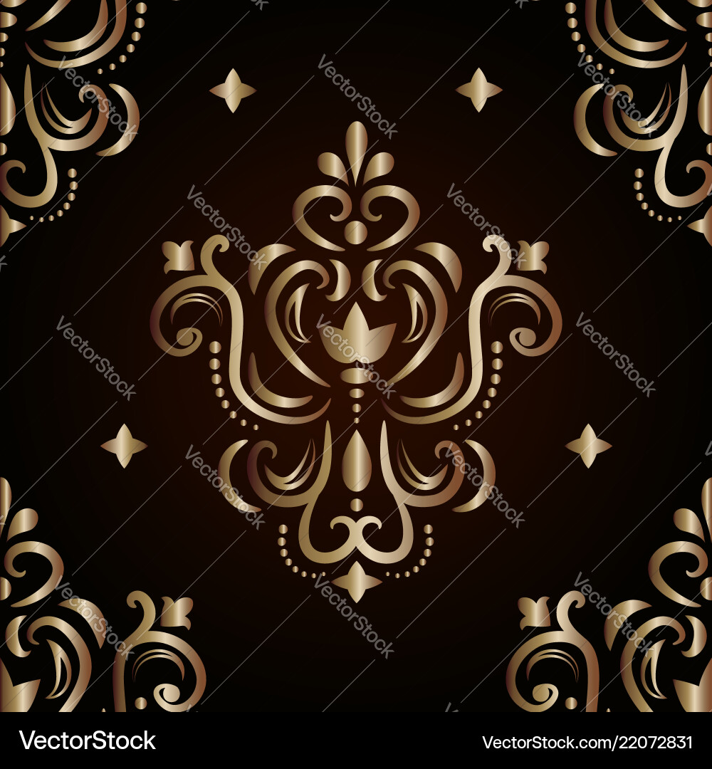 Graphic golden pattern Royalty Free Vector Image