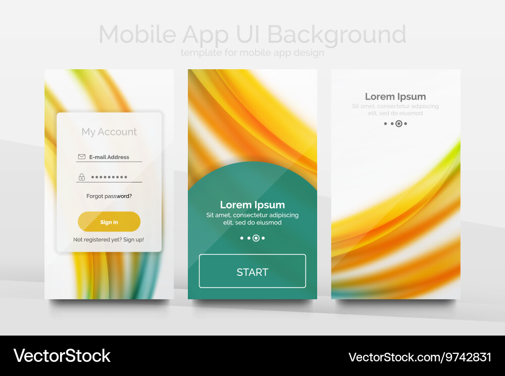 Mobile background ui Royalty Free Vector Image