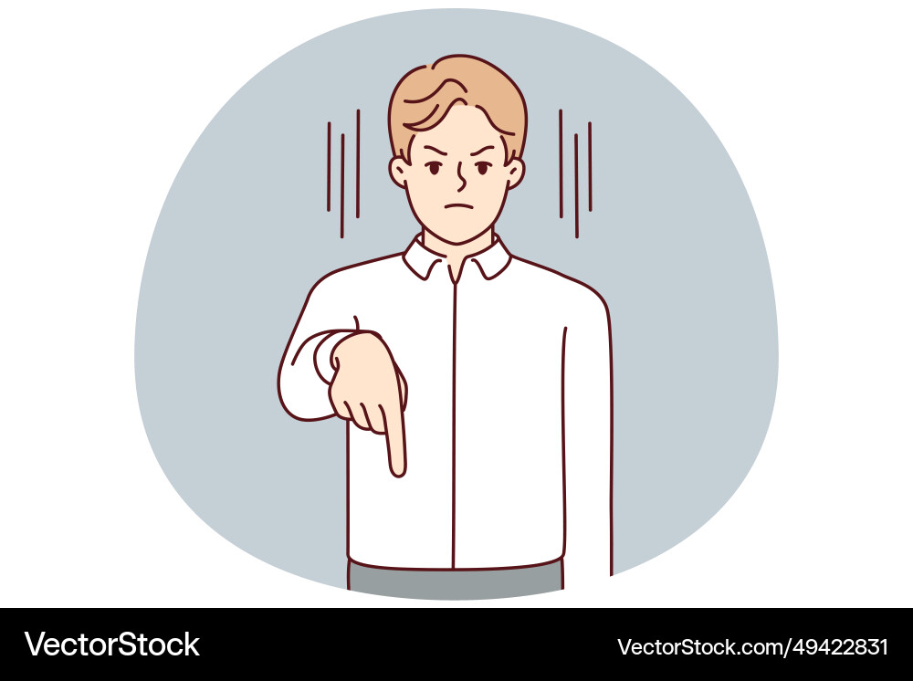 Stern Businessman Gesturing with Finger Royalty Free Vector