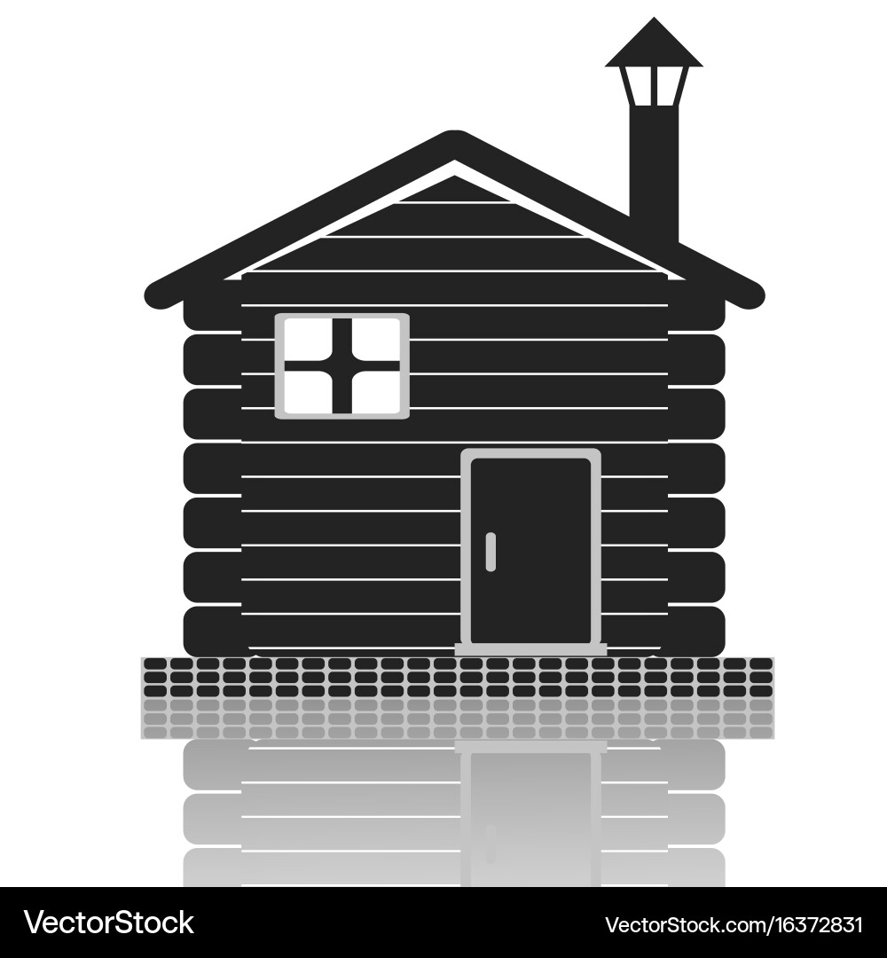 Wooden house icon Royalty Free Vector Image - VectorStock