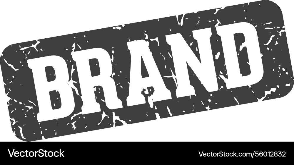 Brand rectangular sign brand stamp Royalty Free Vector Image