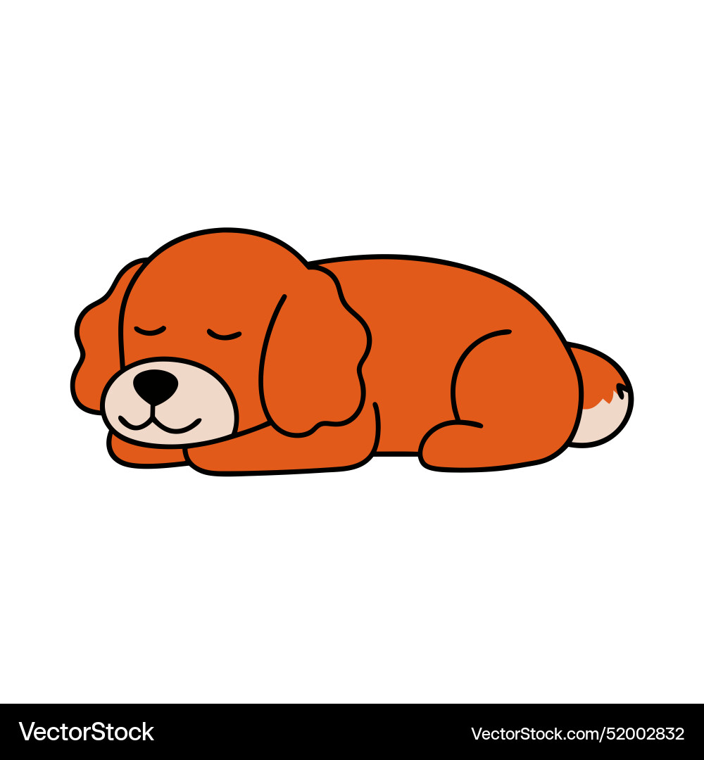 Cockapoo dog sleeps icon Royalty Free Vector Image