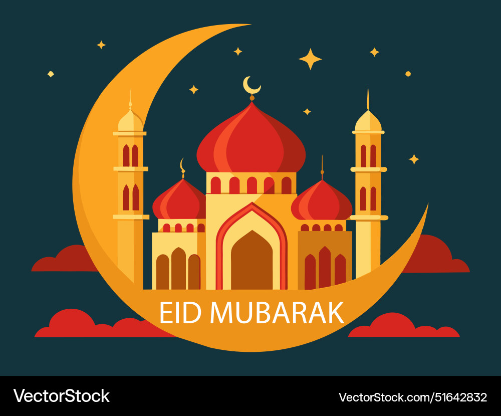 Eid mubarak festival Royalty Free Vector Image