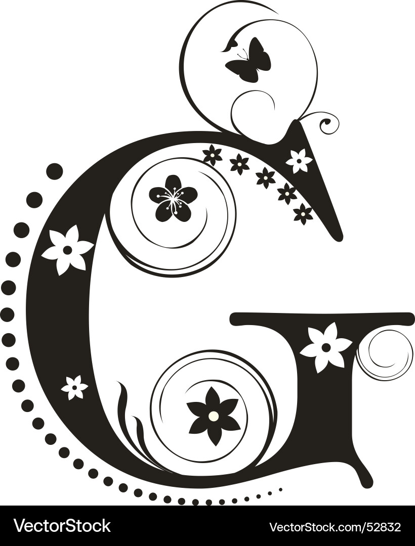 G Royalty Free Vector Image - VectorStock