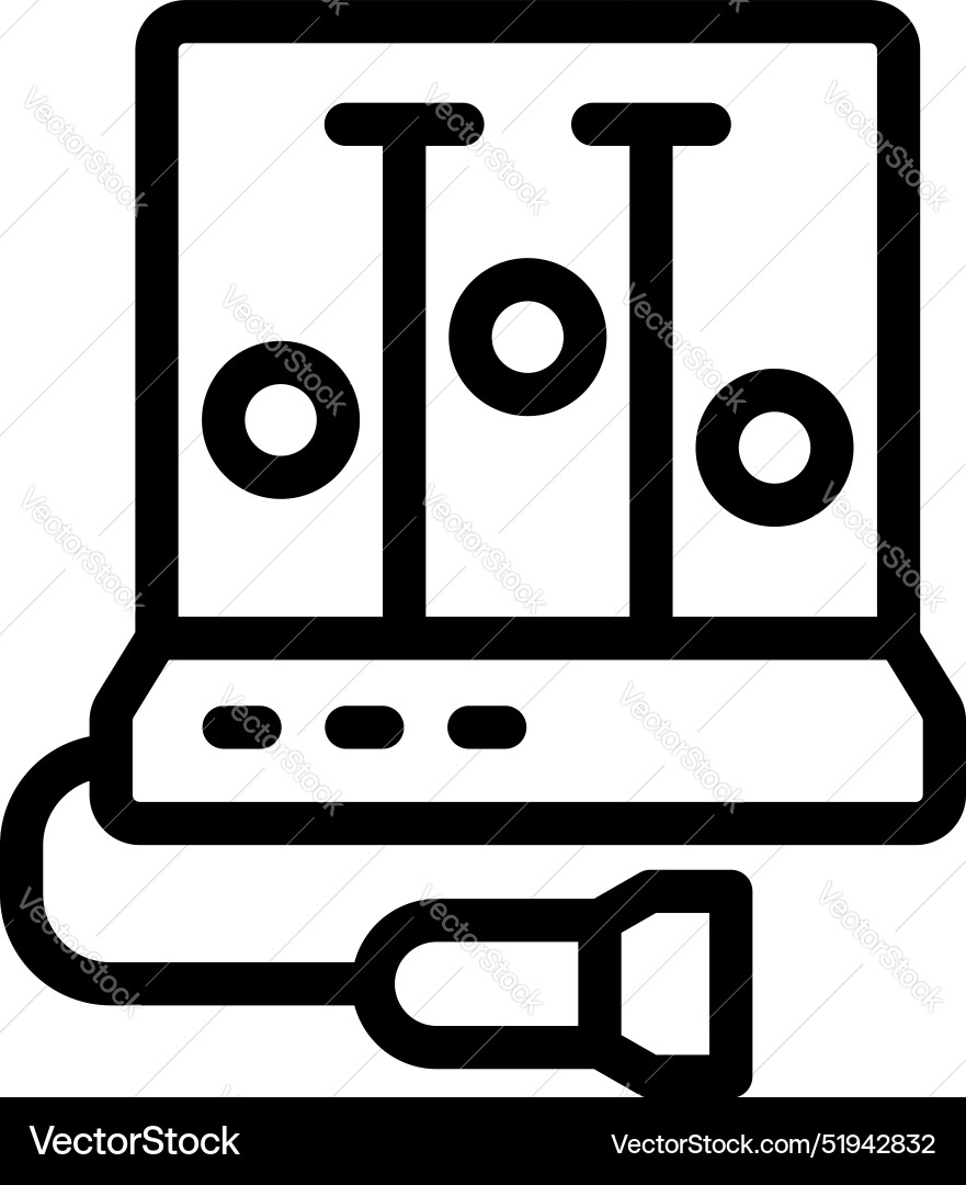 Medical ultrasound machine icon representing Vector Image