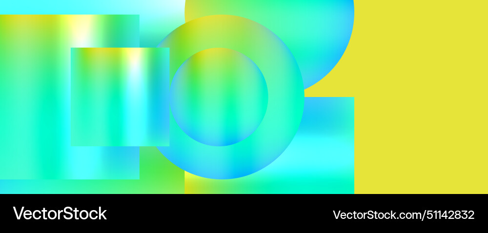 Neon color abstract geometric shapes background Vector Image