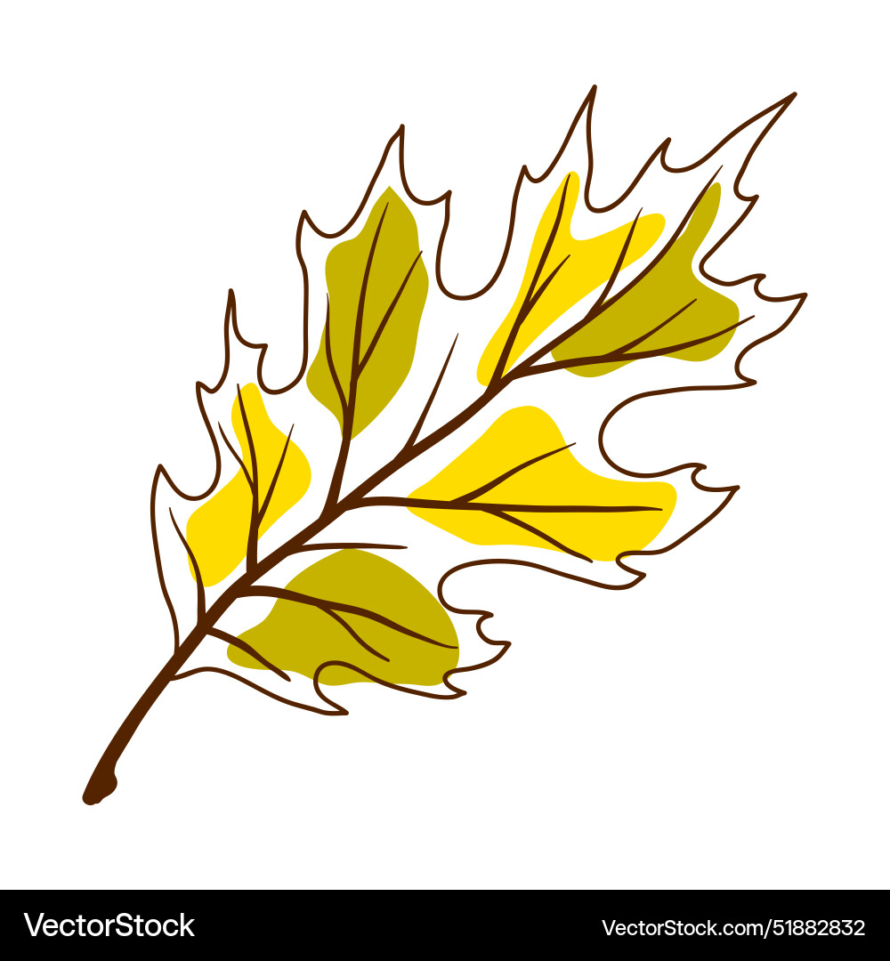 Oak leaf decorative autumn Royalty Free Vector Image