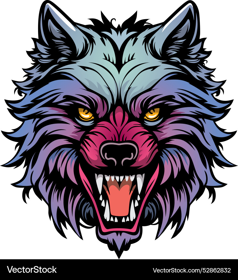 Wolfs head logo Royalty Free Vector Image - VectorStock