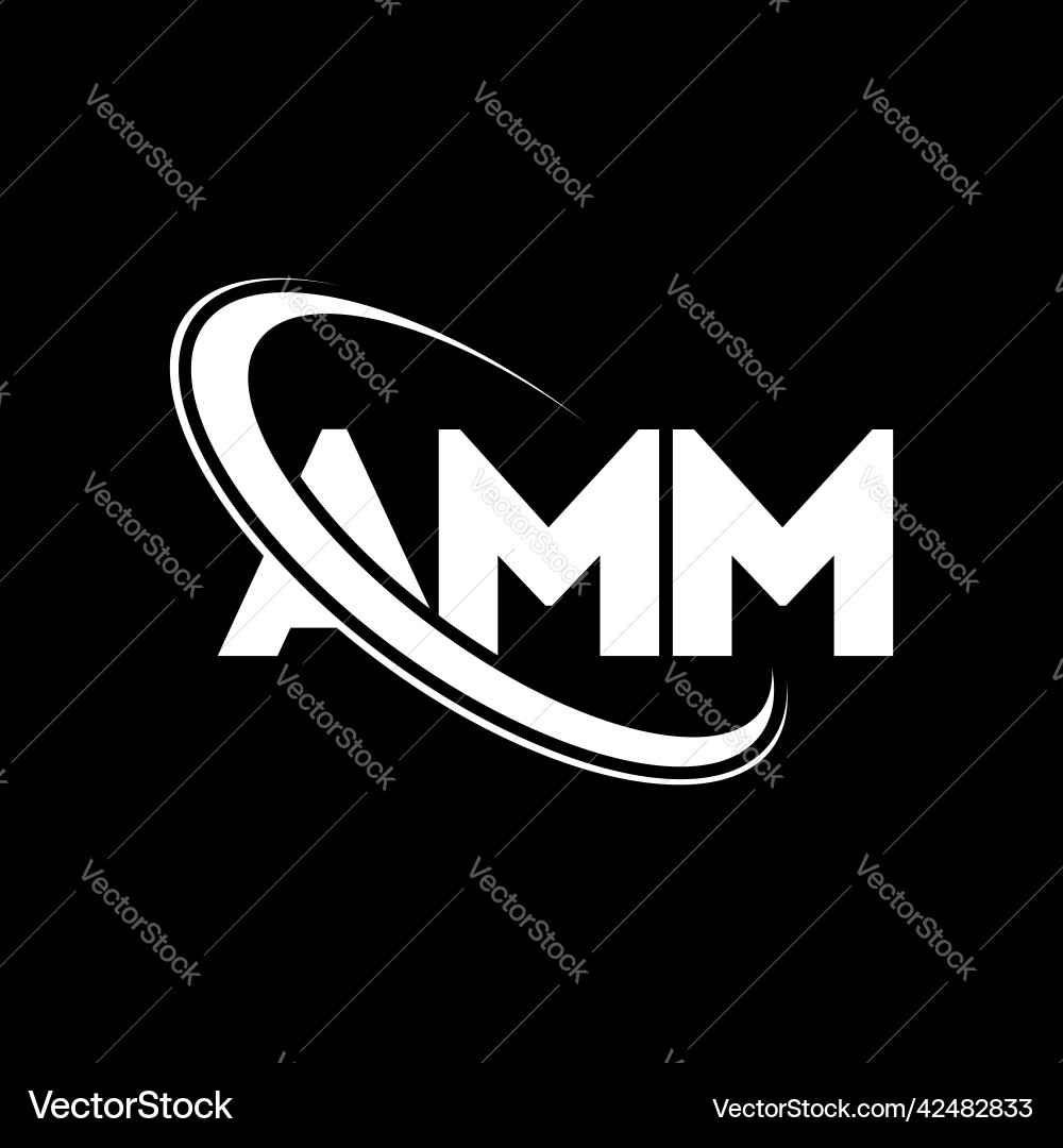 Amm logo letter design Royalty Free Vector Image
