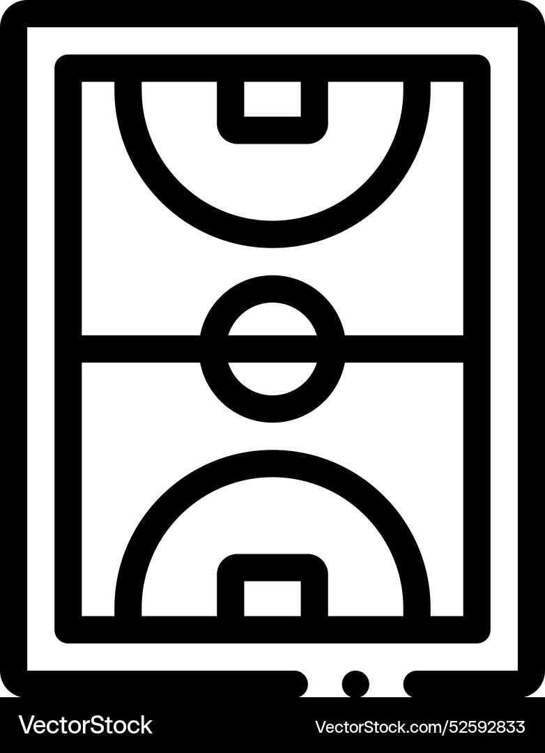 Court icon thin linear style design isolated Vector Image