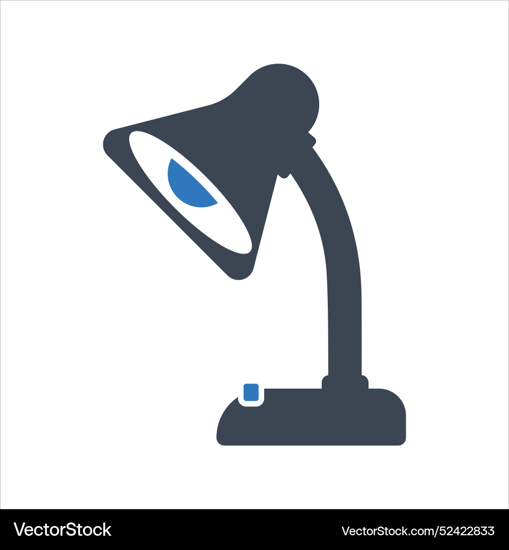 Desk lamp icon table Royalty Free Vector Image