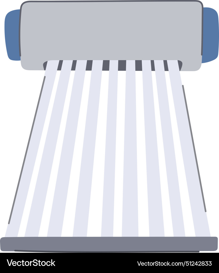 Gas solar water heater cartoon Royalty Free Vector Image