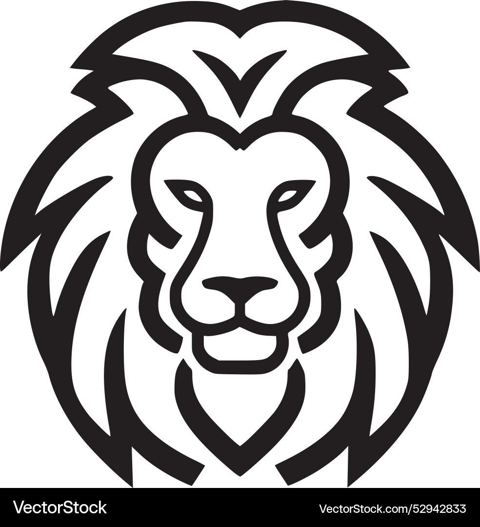 Lion - minimalist and simple silhouette Royalty Free Vector