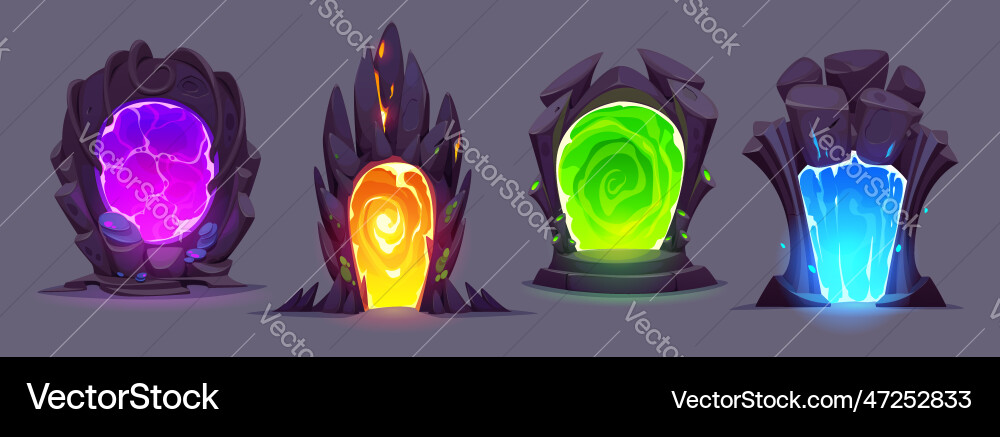 Magic Portal Gateway - Sci-Fi Art Royalty Free Vector Image