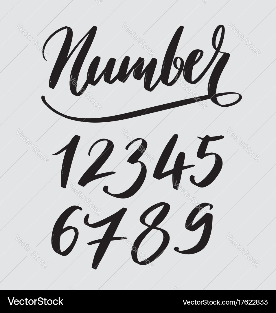 Number typography Royalty Free Vector Image - VectorStock