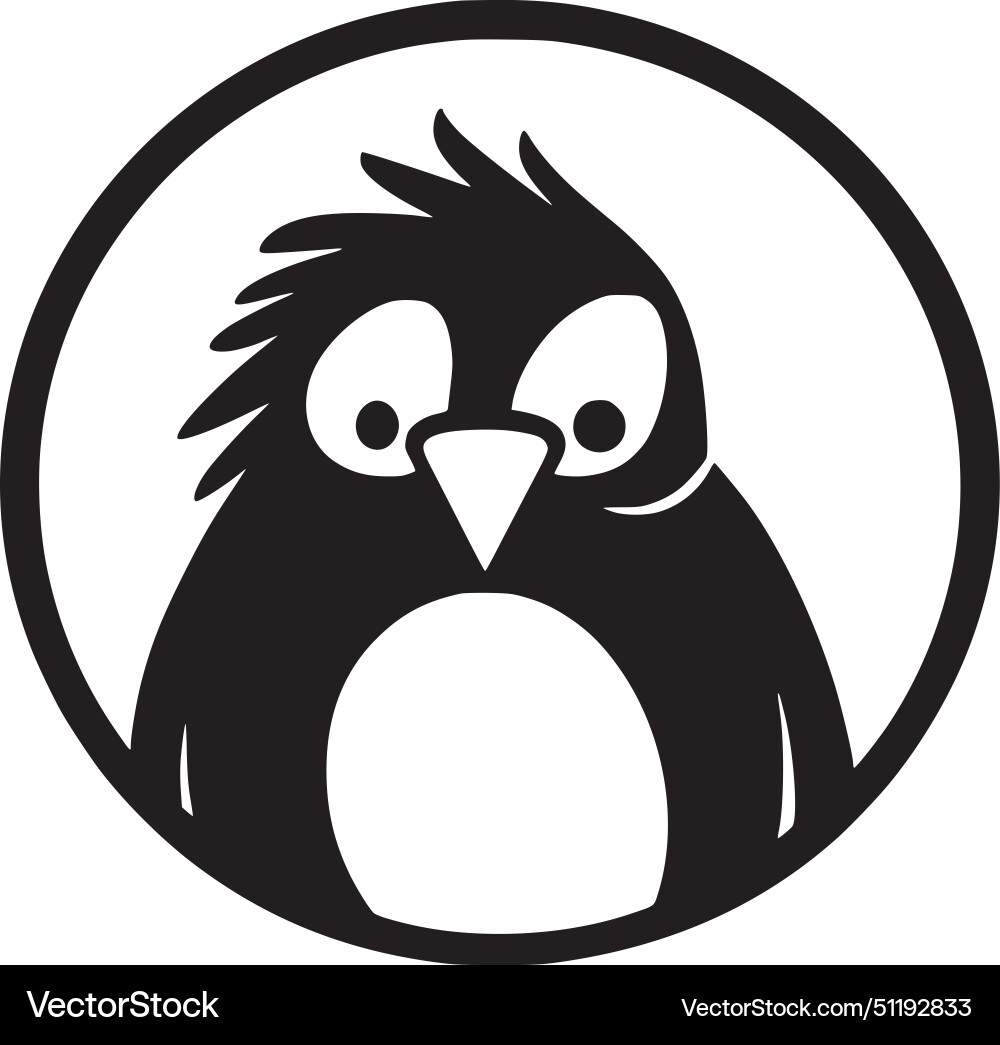 Penguin - minimalist and simple silhouette Vector Image