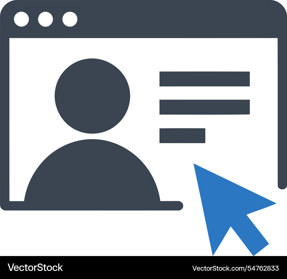 Profile page icon Royalty Free Vector Image - VectorStock